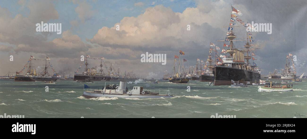 The Naval Review at Spithead, 26 June 1897 1898 by Eduardo de Martino ...