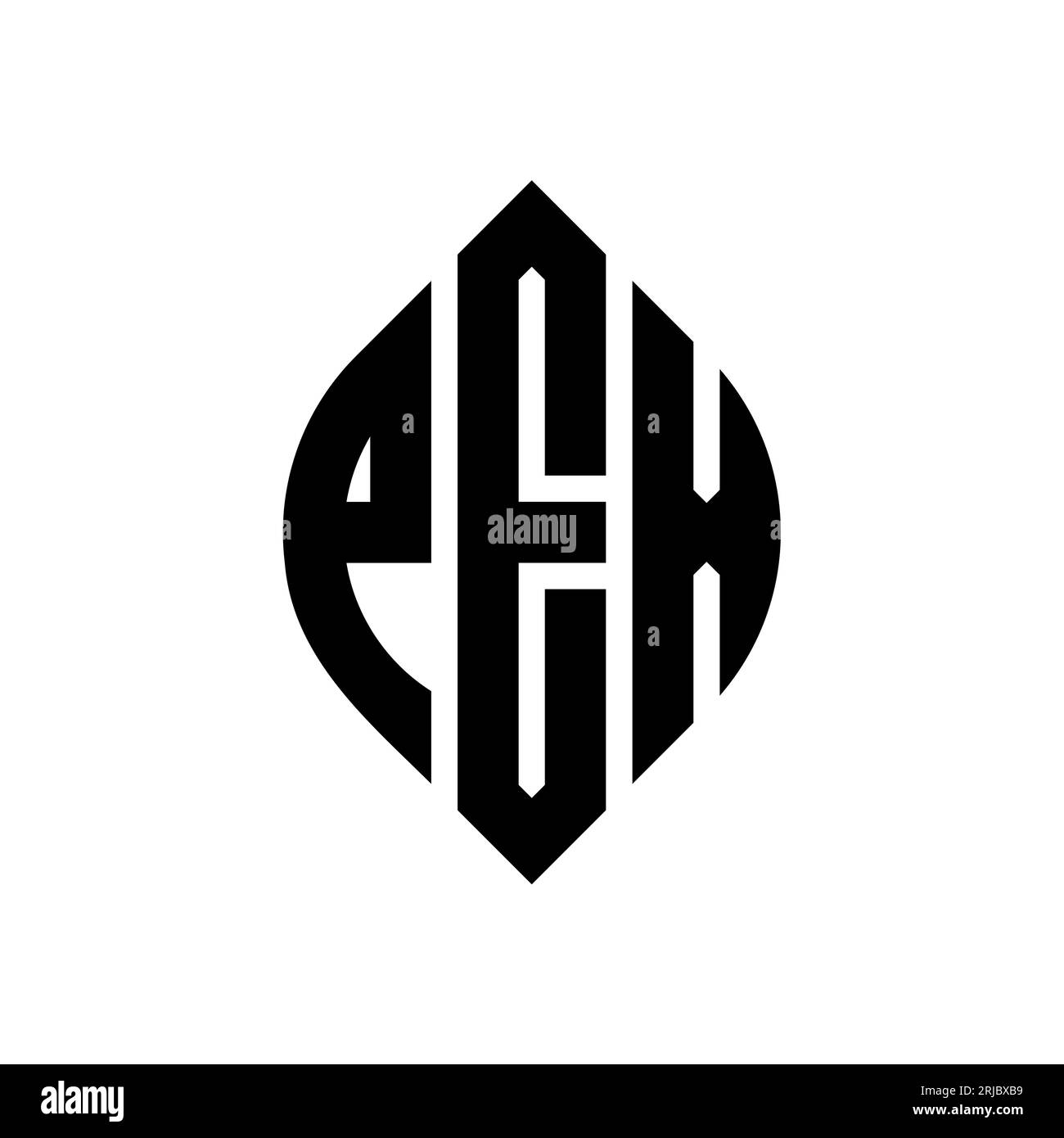 PEX circle letter logo design with circle and ellipse shape. PEX ...