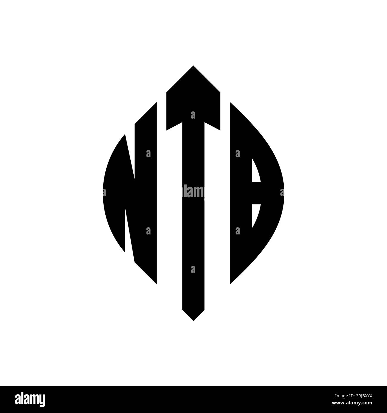 NTB circle letter logo design with circle and ellipse shape. NTB ...