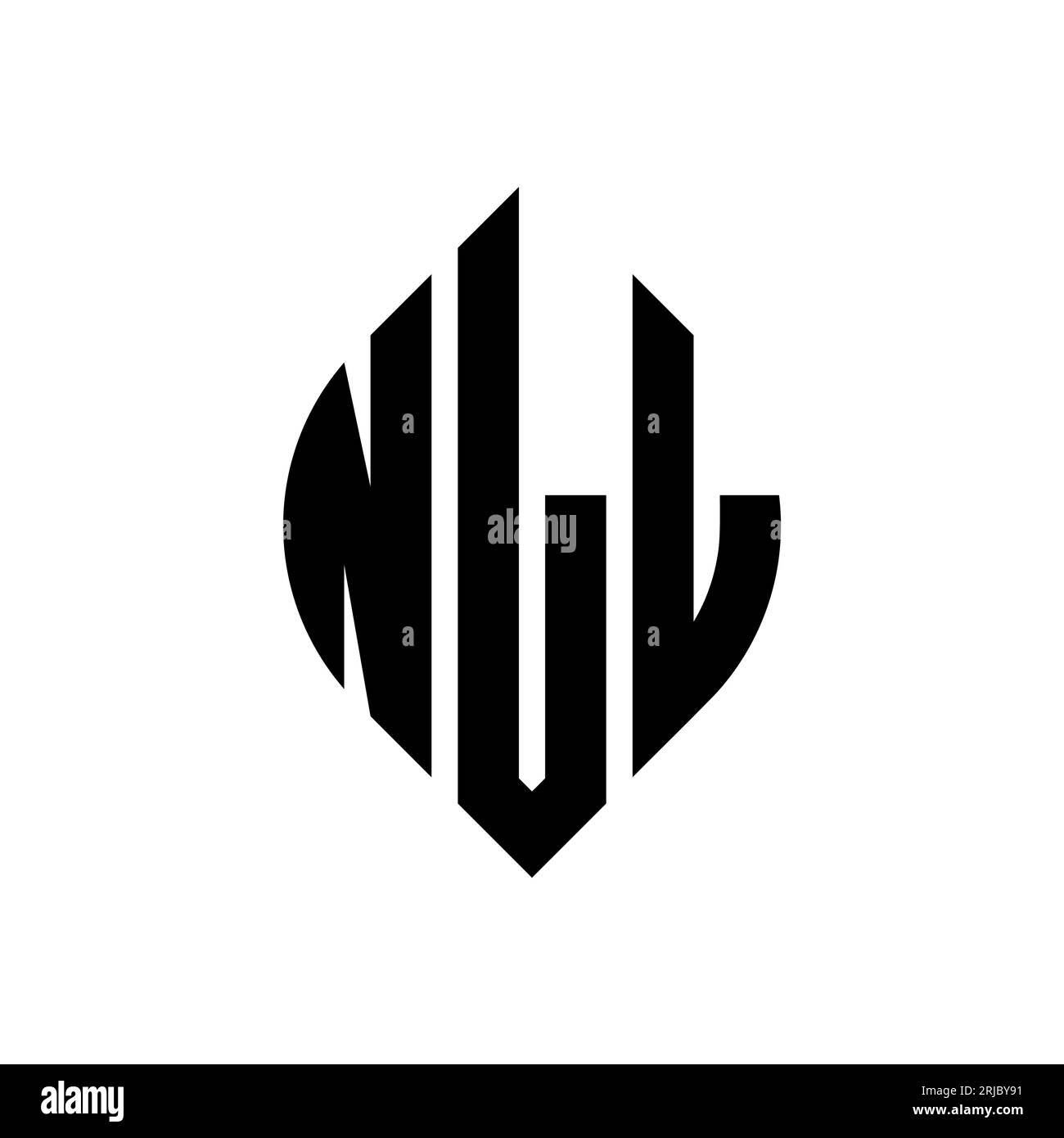 NLL circle letter logo design with circle and ellipse shape. NLL ...