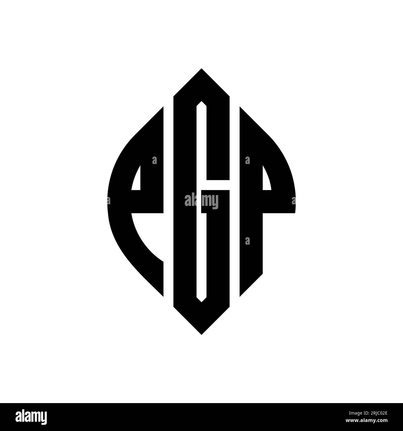 PGP circle letter logo design with circle and ellipse shape. PGP ...