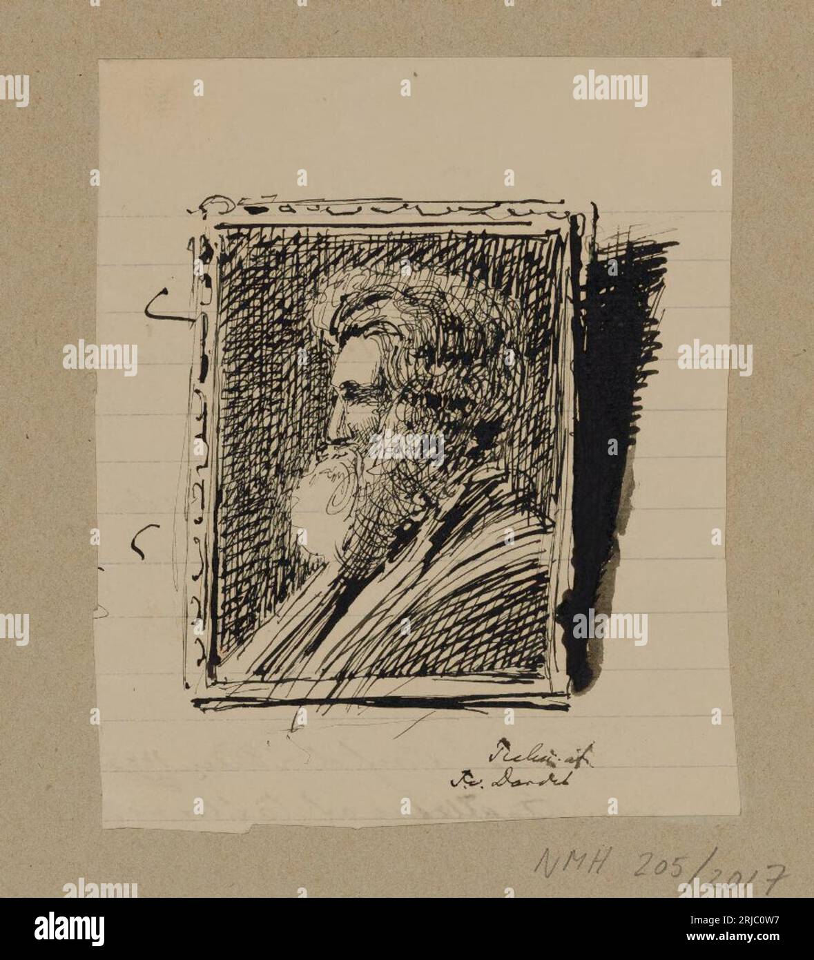 Drawing after Greek Patriarch. Study Head by Louis Masreliez (NM 6881 ...