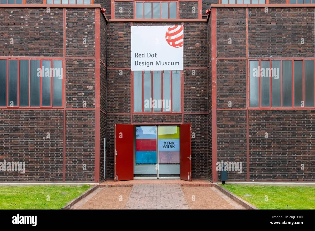 Essen, Germany-April 2022; Close up of entrance to Red Dot Design ...