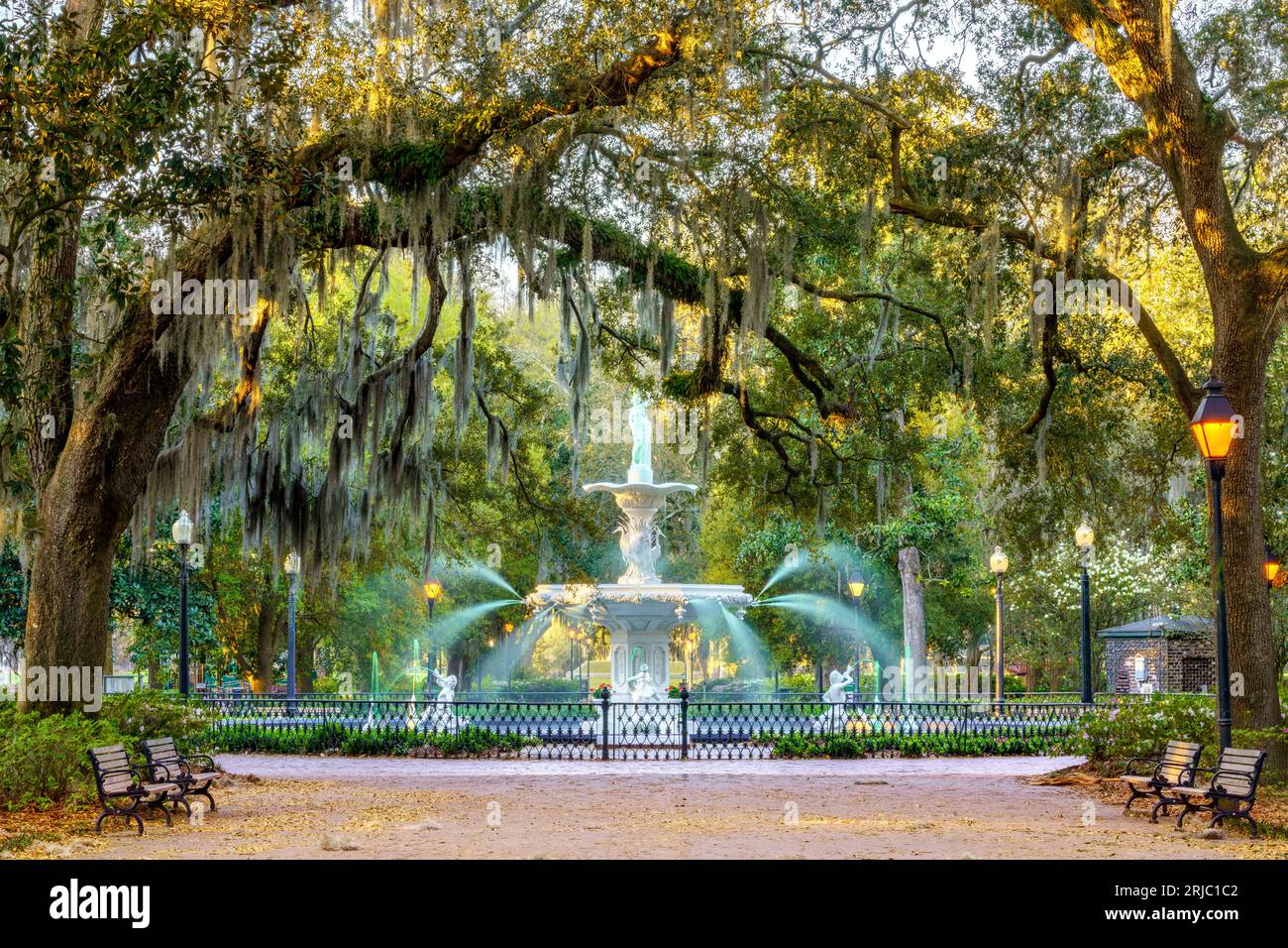 Forsyth Fountain,Forsyth Park Savannah,Georgia, United States of ...