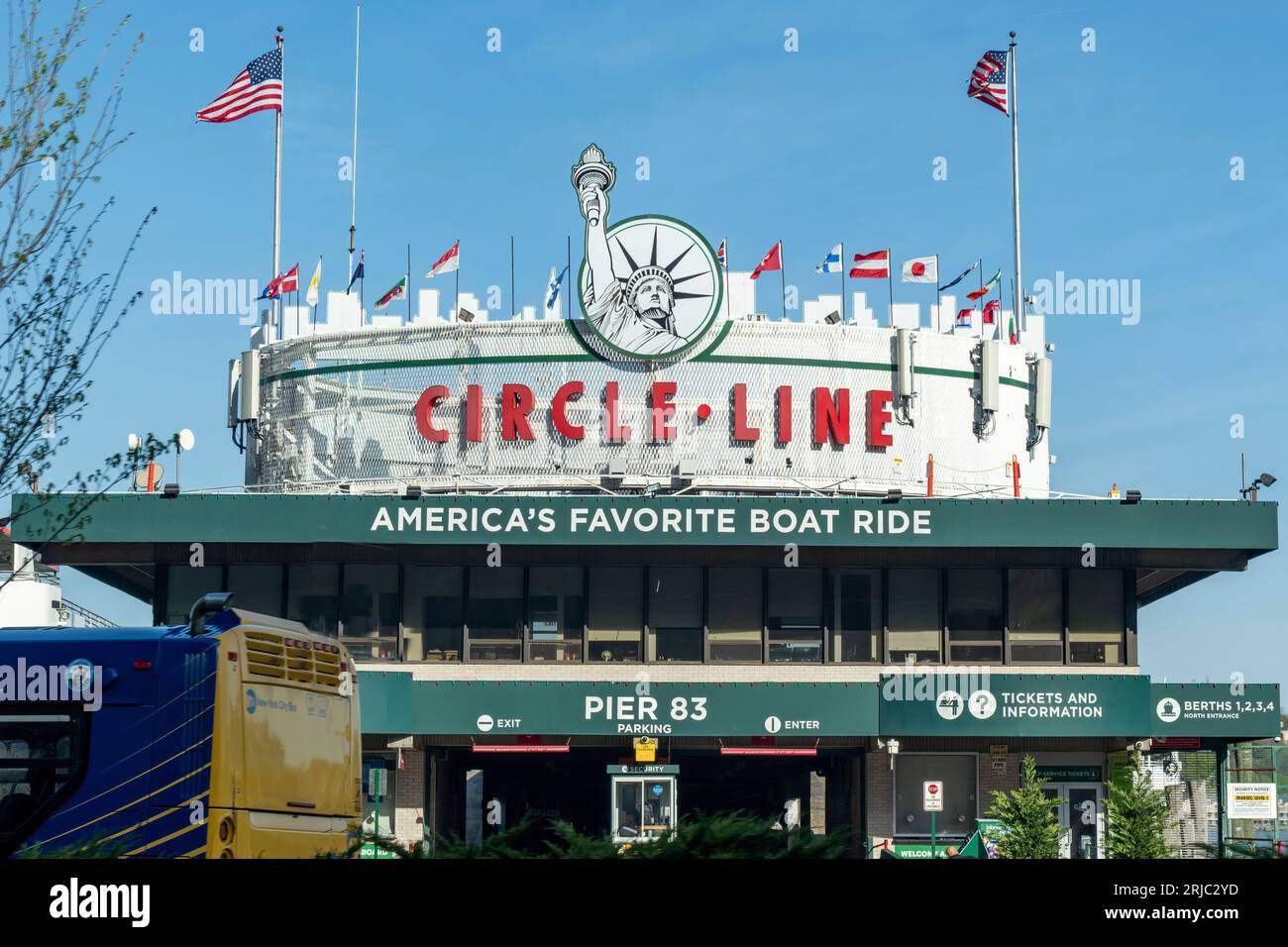 New York City, NY, USA-May 2022; Close up view of the building with ...