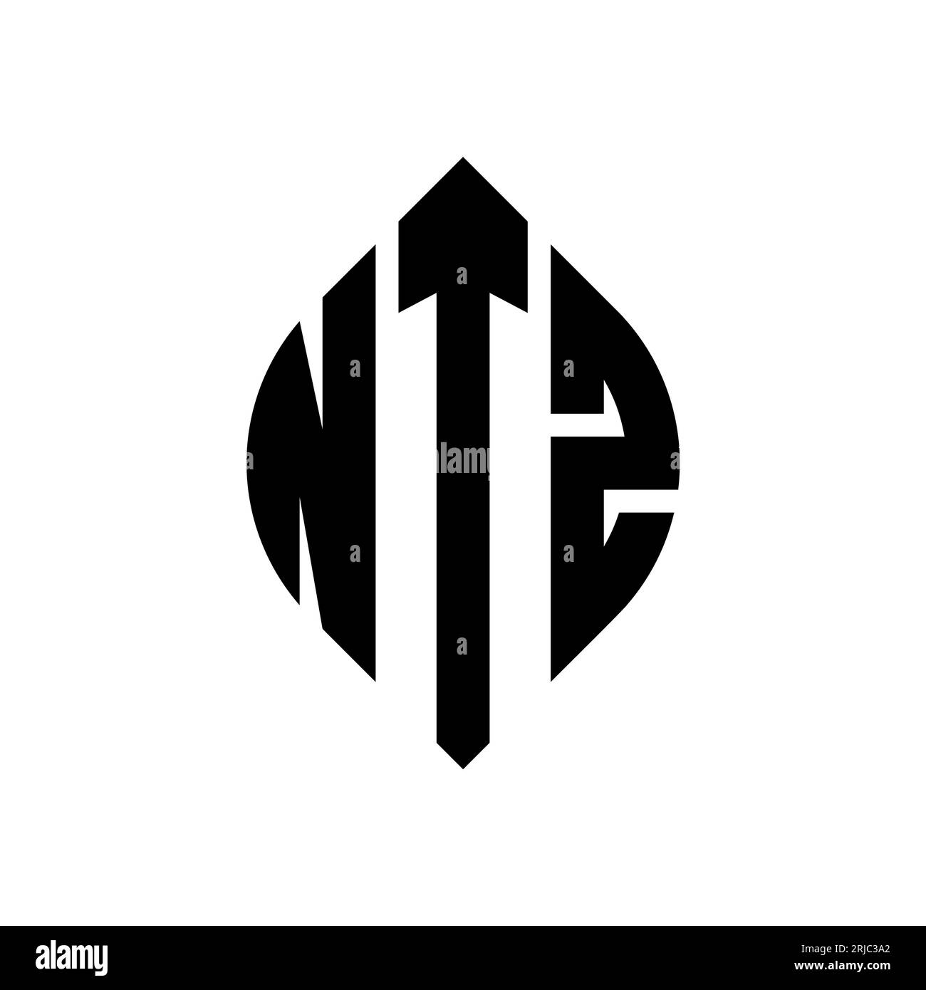 NTZ circle letter logo design with circle and ellipse shape. NTZ ...