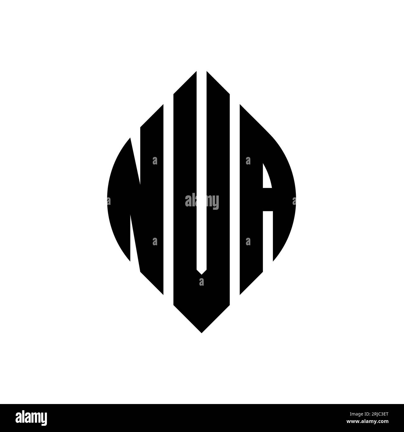 NVA circle letter logo design with circle and ellipse shape. NVA ...