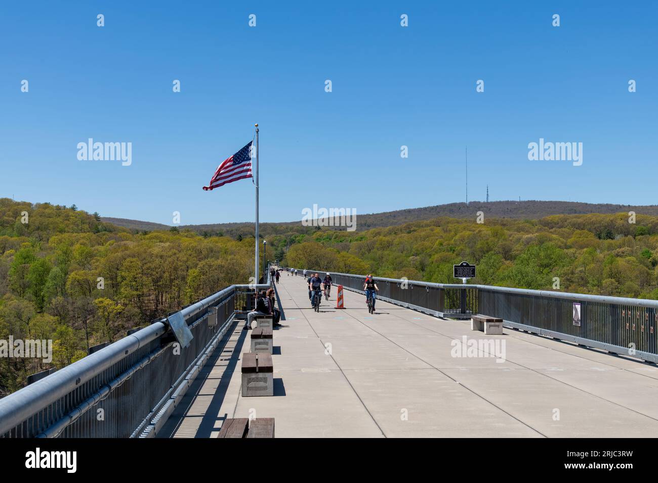 Poughkeepsie, NY, USA-May 2022; View over the 1.28 miles Walkway Over ...