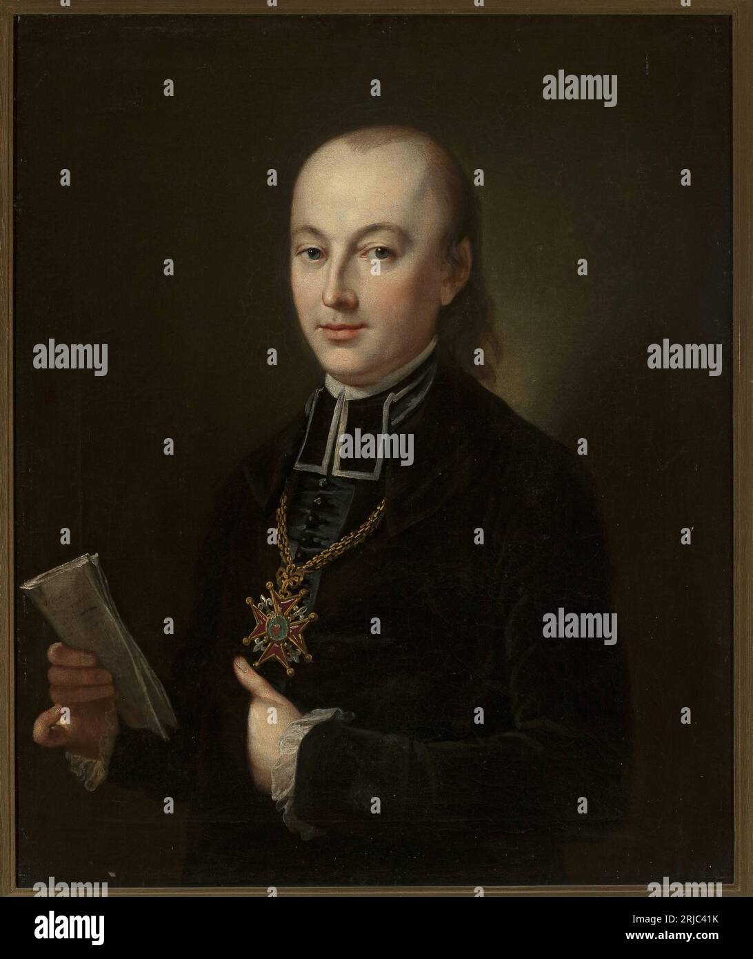 Portrait of Antoni Kruszewski, prelate circa 1850 by Józef Simmler ...