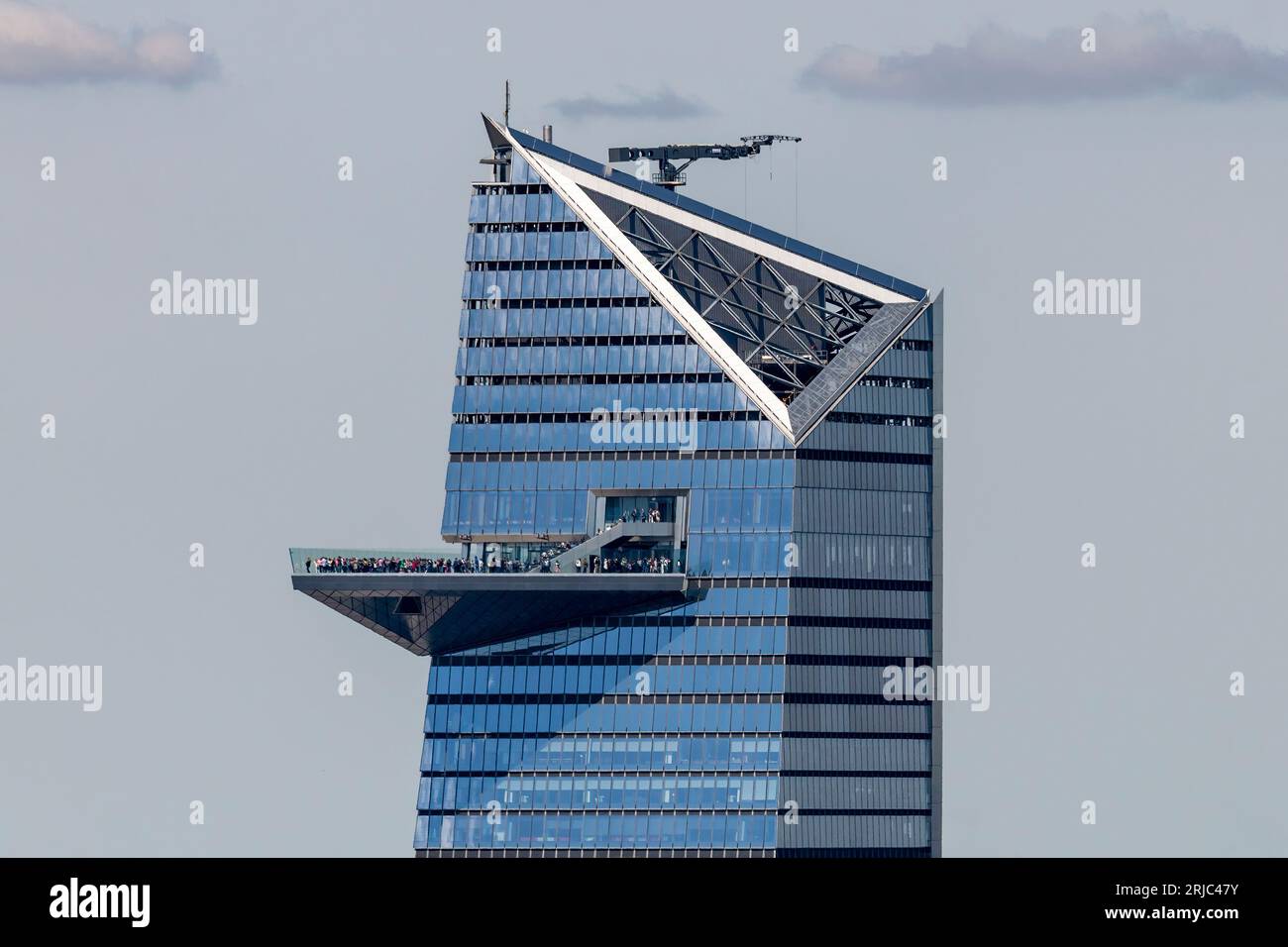 New York City, NY, USA-May 2022: Close up view of the Sky deck ...