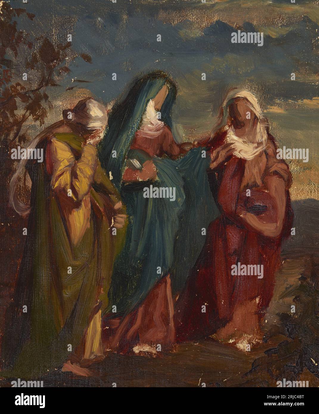 Sketch to the Painting "Three Marys Walking to Christ's Tomb" by Józef Simmler Stock Photo - Alamy