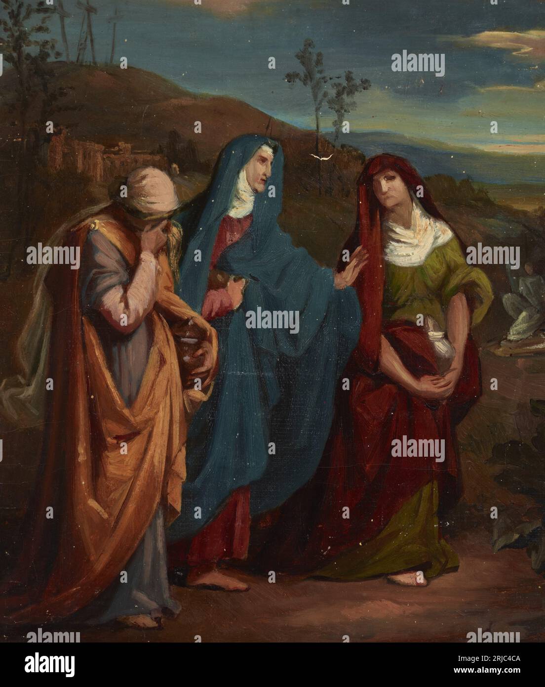 Sketch to the Painting "Three Marys Walking to Christ's Tomb " by Józef Simmler Stock Photo - Alamy