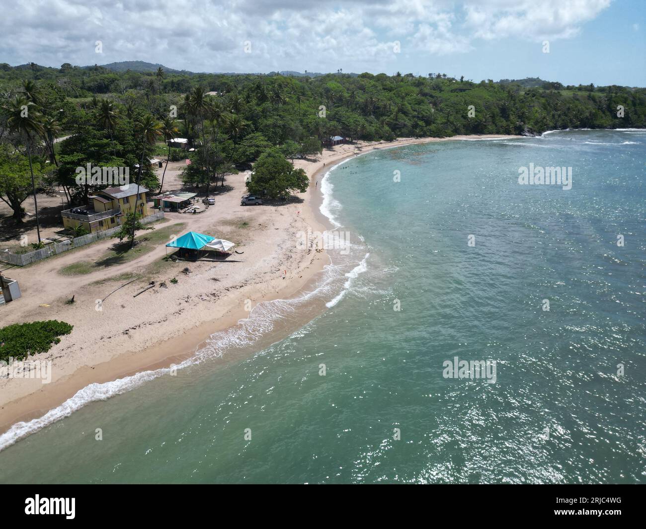 An aerial view of Toco coastal view in Trinidad Stock Photo - Alamy
