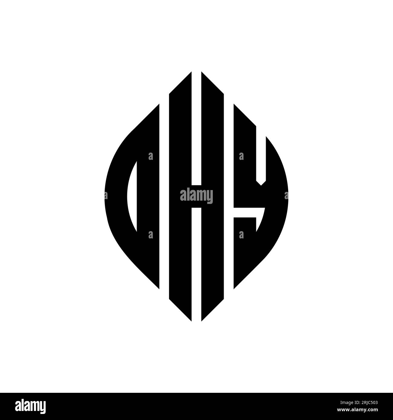 OHY circle letter logo design with circle and ellipse shape. OHY ...