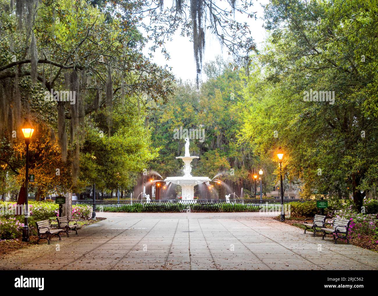 Forsyth Fountain,Forsyth Park Savannah,Georgia, United States of ...