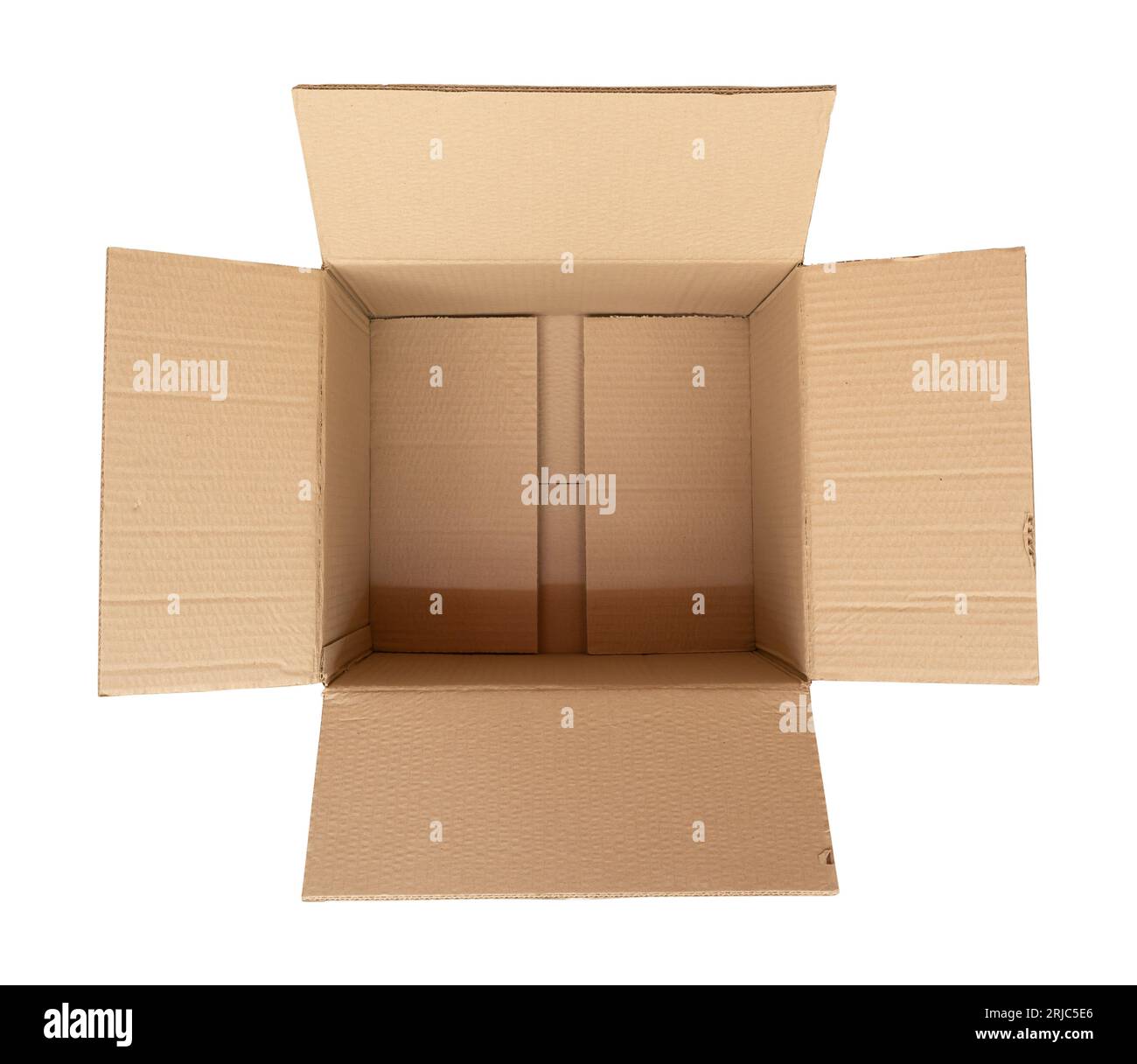 Opened cardboard box on white background with clipping path Stock Photo ...
