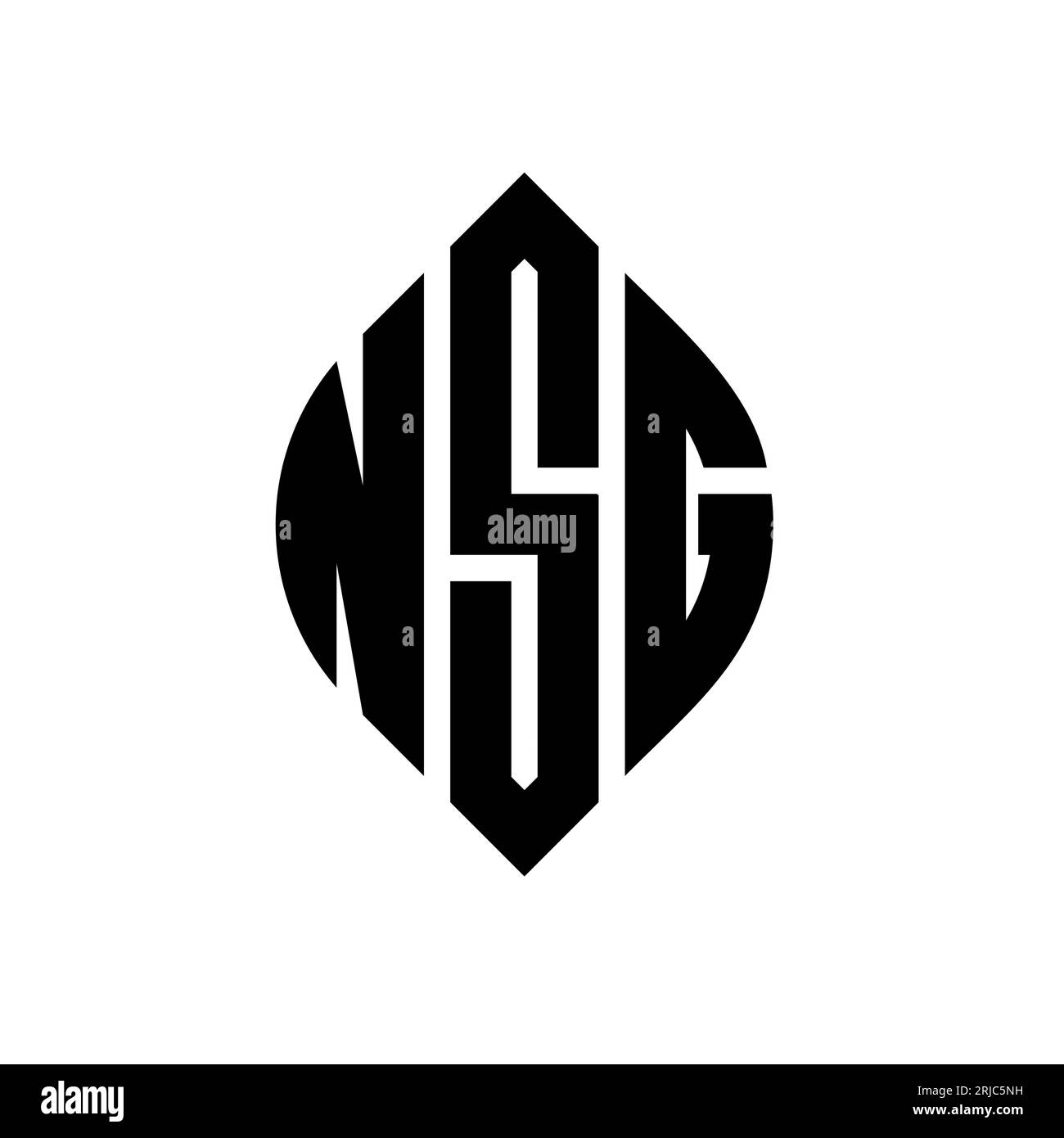 NSG circle letter logo design with circle and ellipse shape. NSG ...