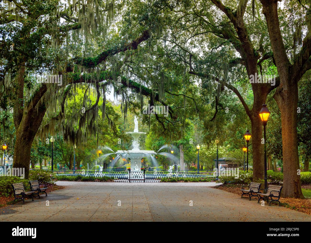Forsyth Fountain,Forsyth Park Savannah,Georgia, United States of ...