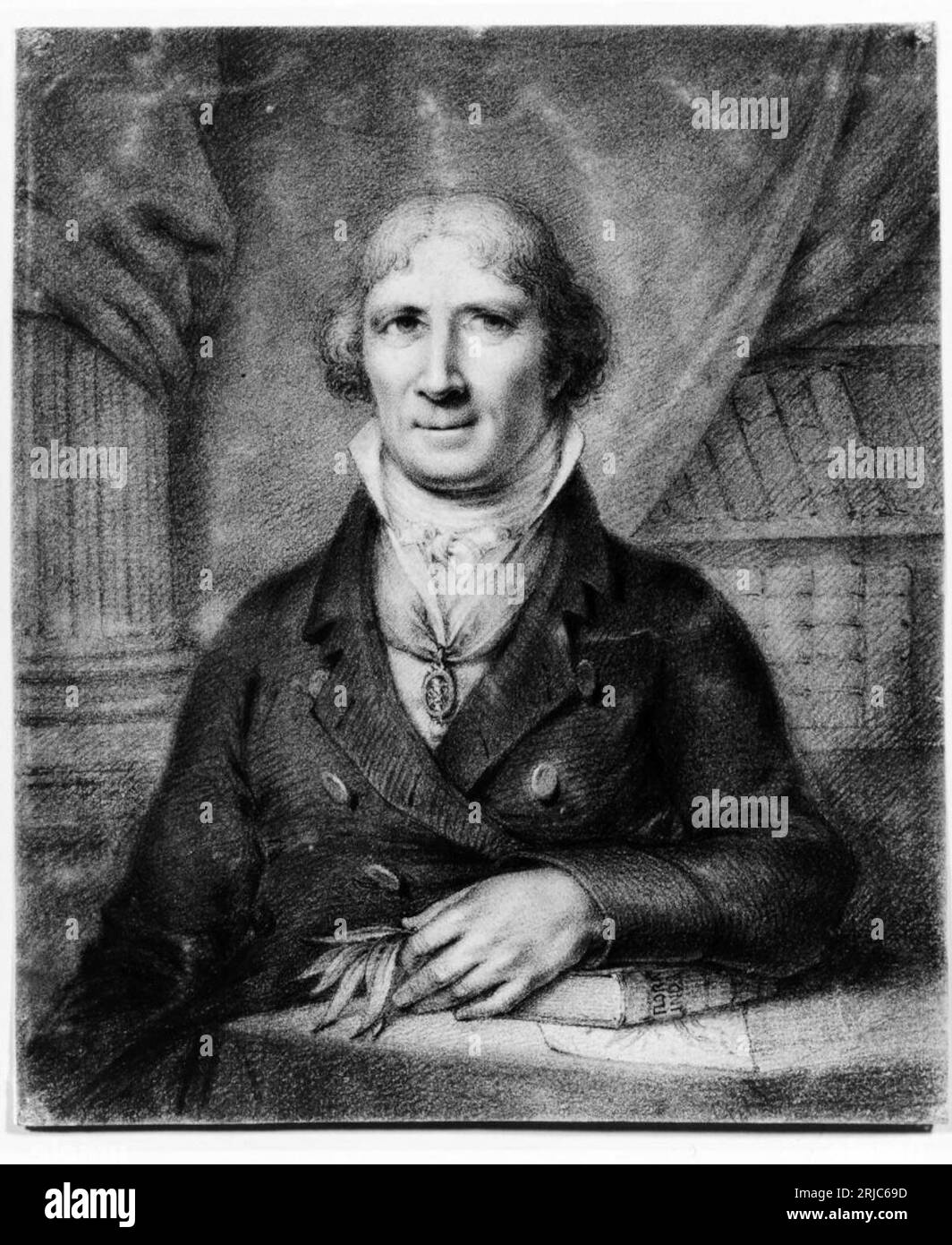 Porträtt av professor Olof Swartz by Johan Gustaf Sandberg Stock Photo ...