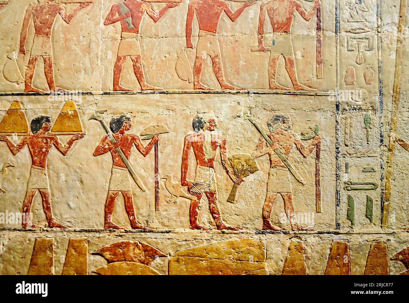 Frescoes in the Mastaba of Ti in Saqqara (or Sakkara), an ancient ...