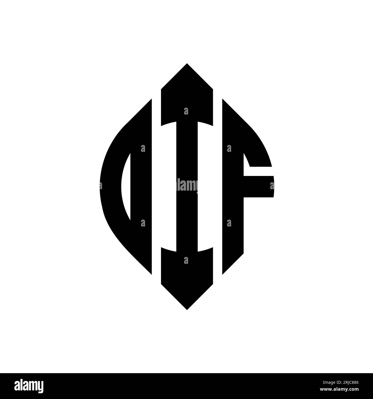 OIF circle letter logo design with circle and ellipse shape. OIF ...