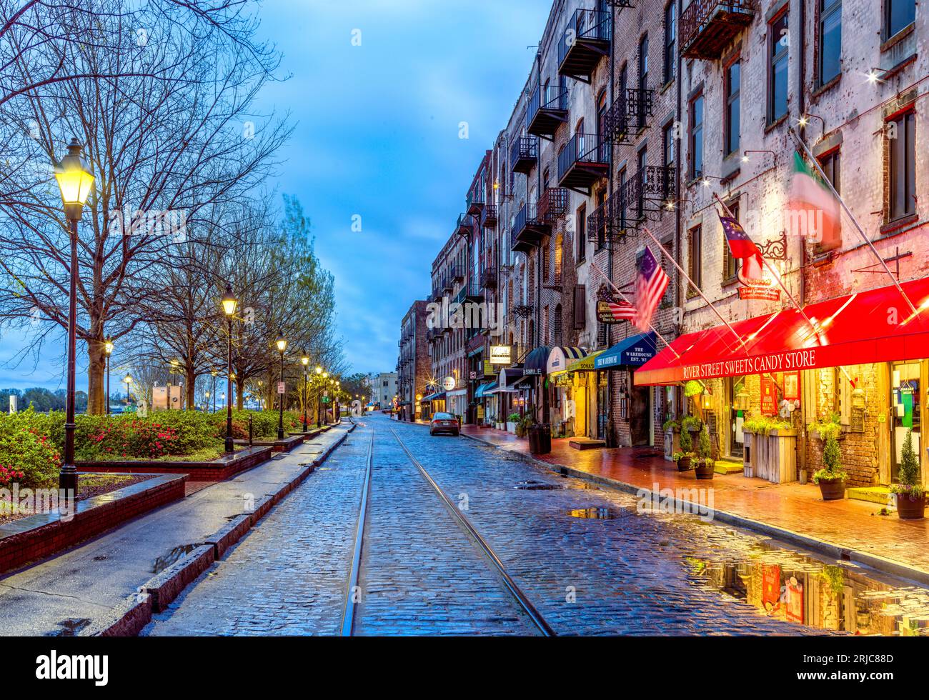 River Street Savannah,Georgia, United States of America Stock Photo - Alamy