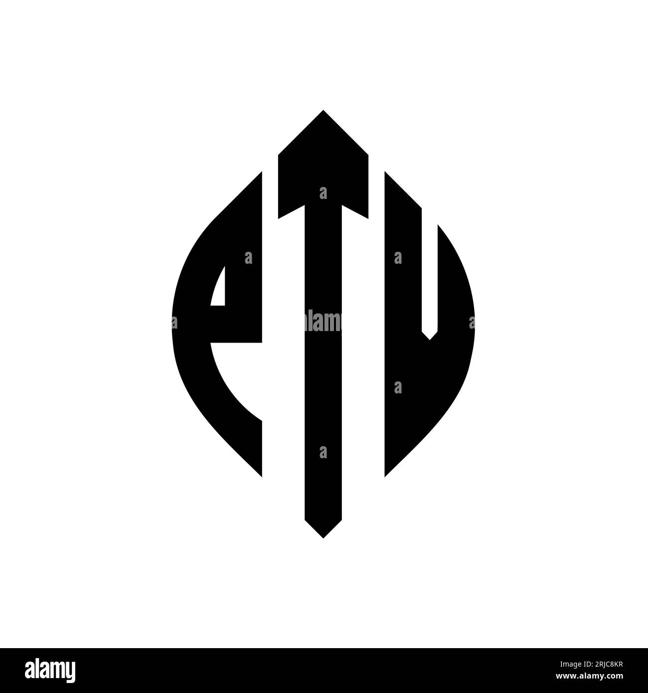 PTV circle letter logo design with circle and ellipse shape. PTV ...