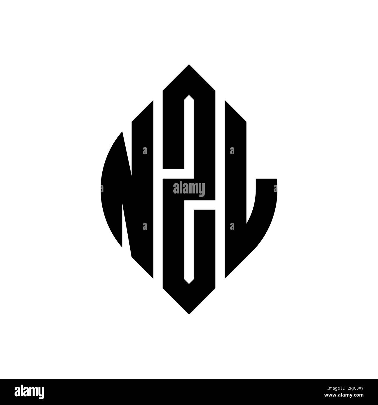 NZL circle letter logo design with circle and ellipse shape. NZL ...