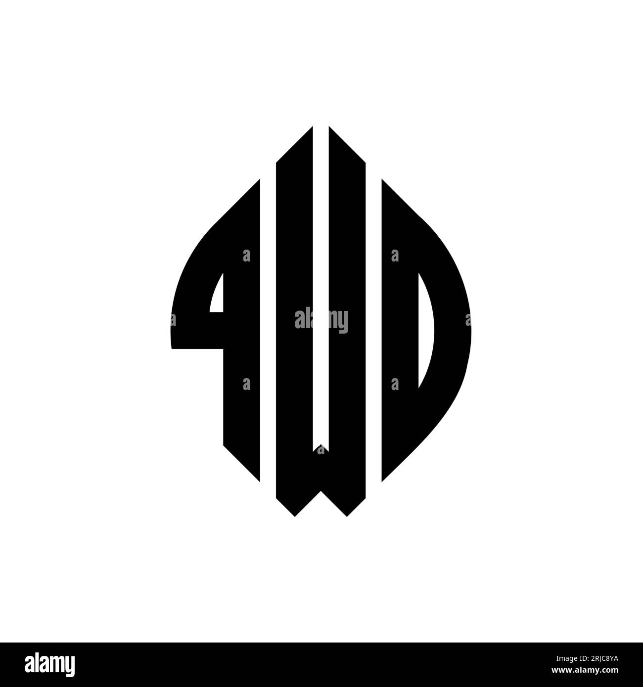 QWO circle letter logo design with circle and ellipse shape. QWO ...