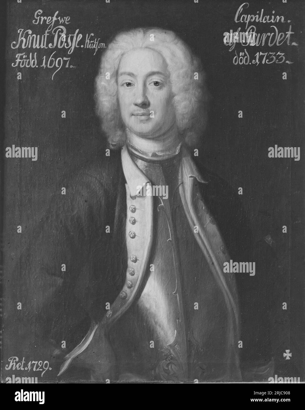 Knut Posse, 1697-1731 1729 by Johan Henrik Scheffel Stock Photo - Alamy