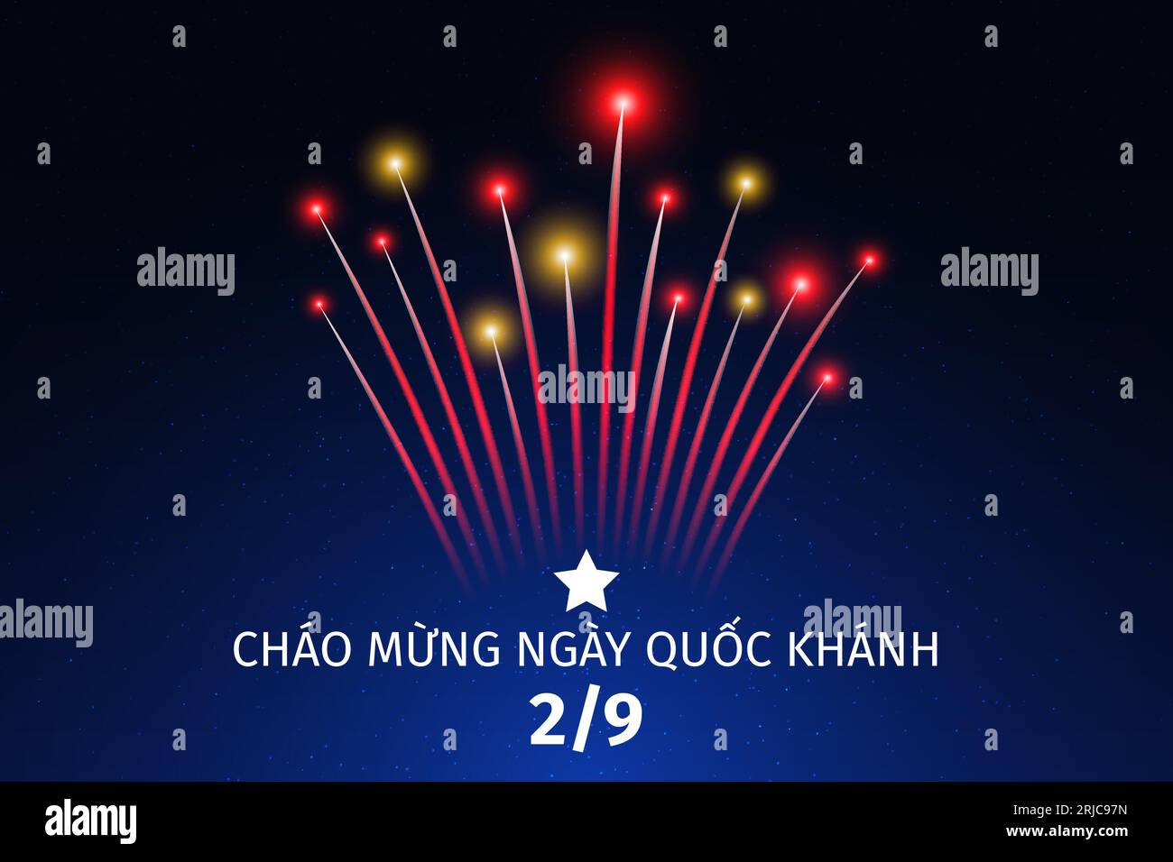 September 2, vietnam independence day, vietnamese colorful fireworks ...