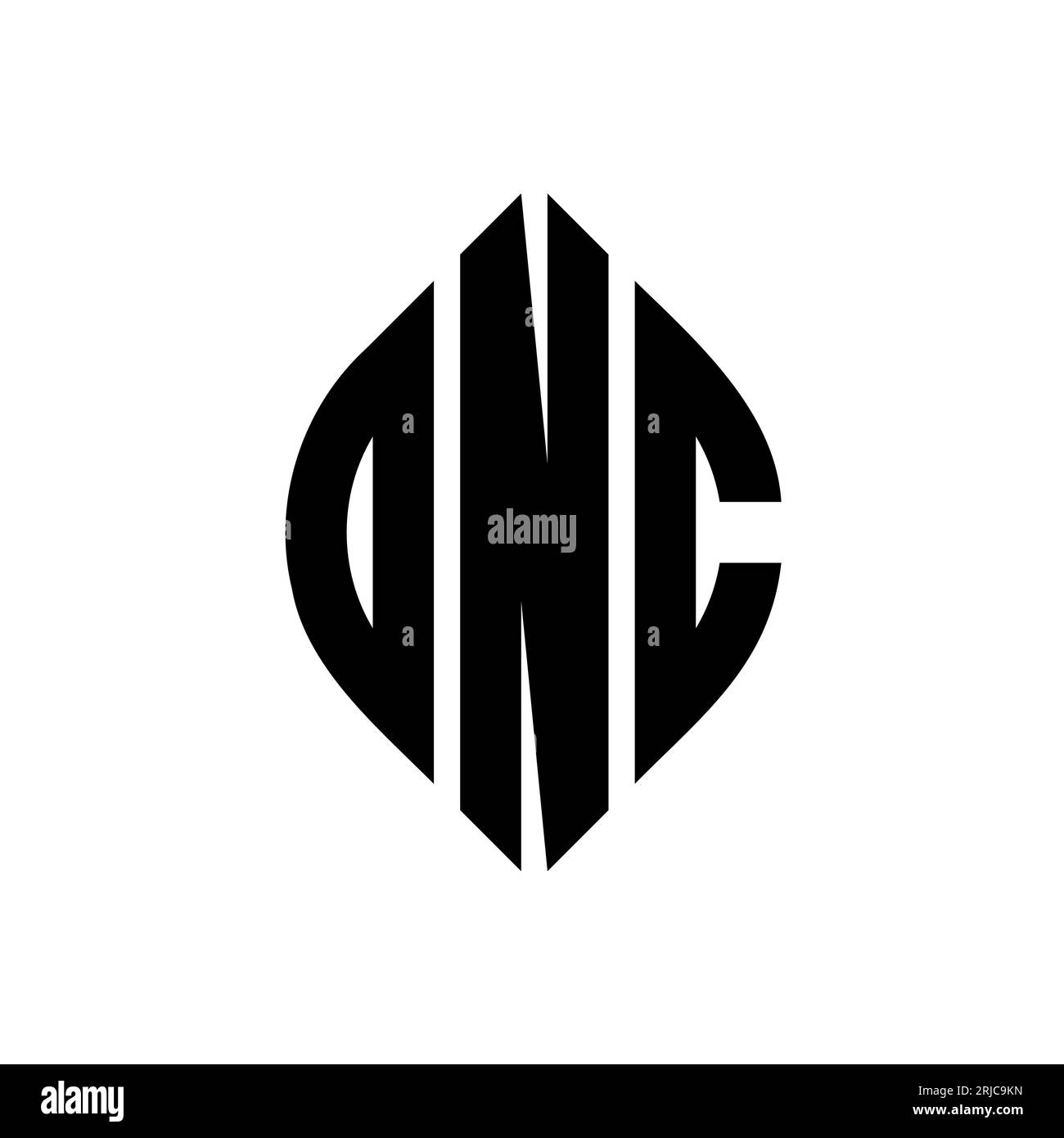 ONC circle letter logo design with circle and ellipse shape. ONC ...