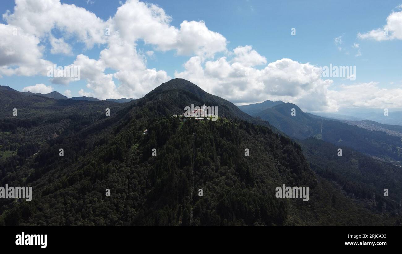 An aerial view of Bogota city view of the center with its buildings ...