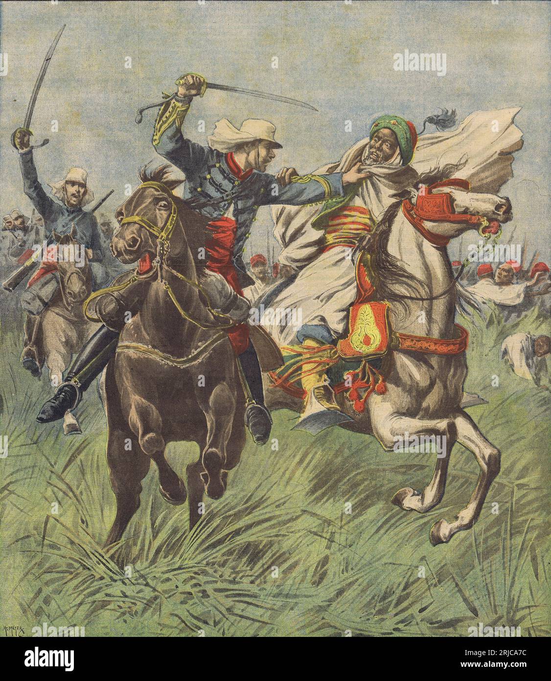 capture of Samory Touré by lieutenant Jacquin 1898 Stock Photo - Alamy