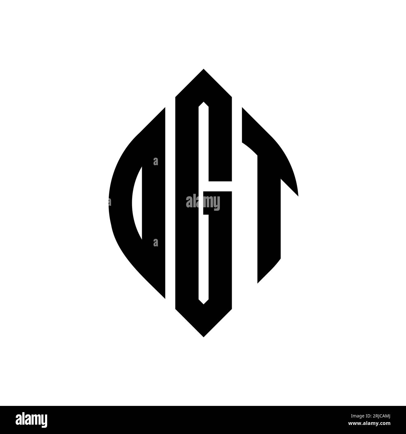OGT circle letter logo design with circle and ellipse shape. OGT ...