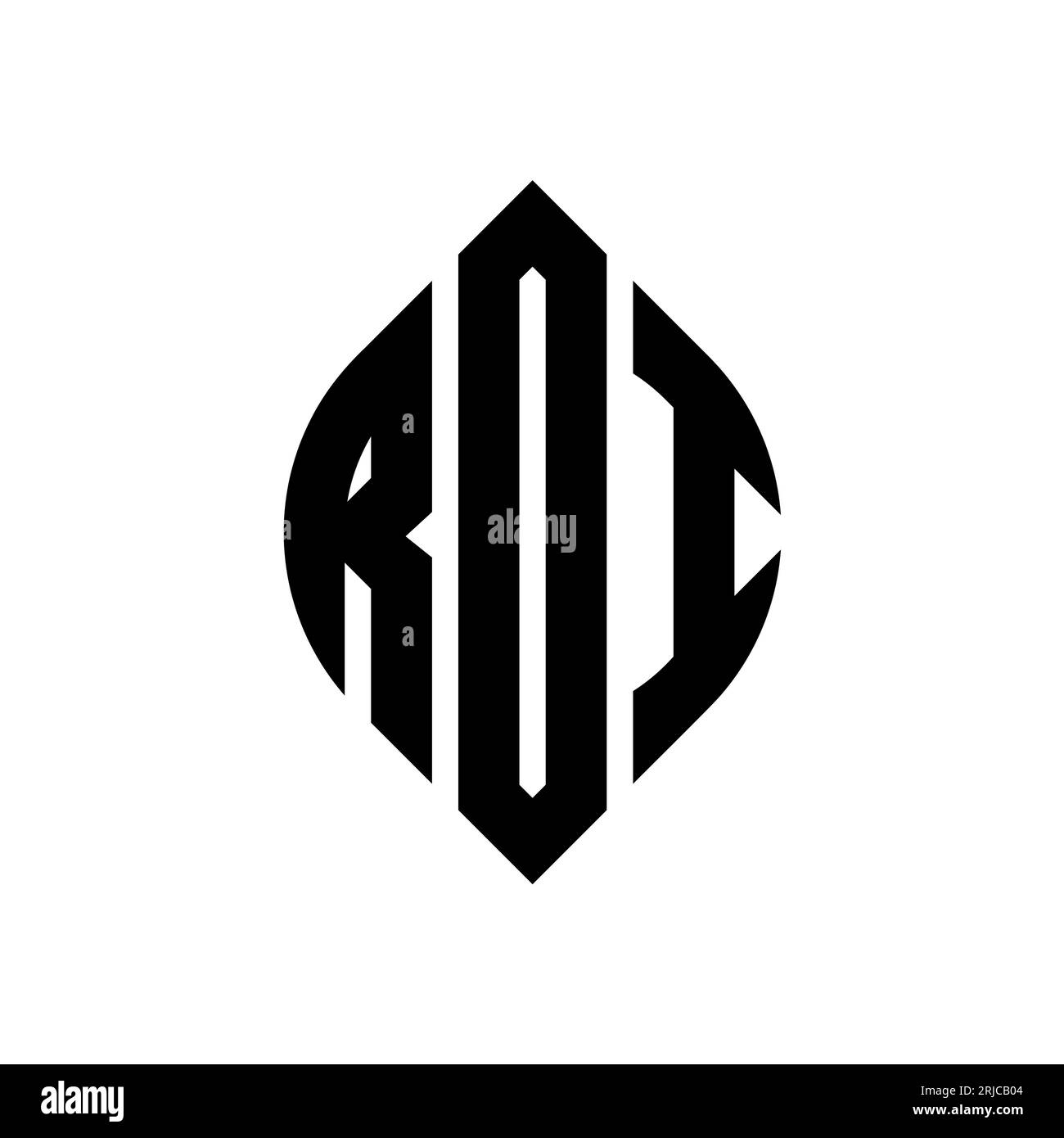 RDI circle letter logo design with circle and ellipse shape. RDI ...