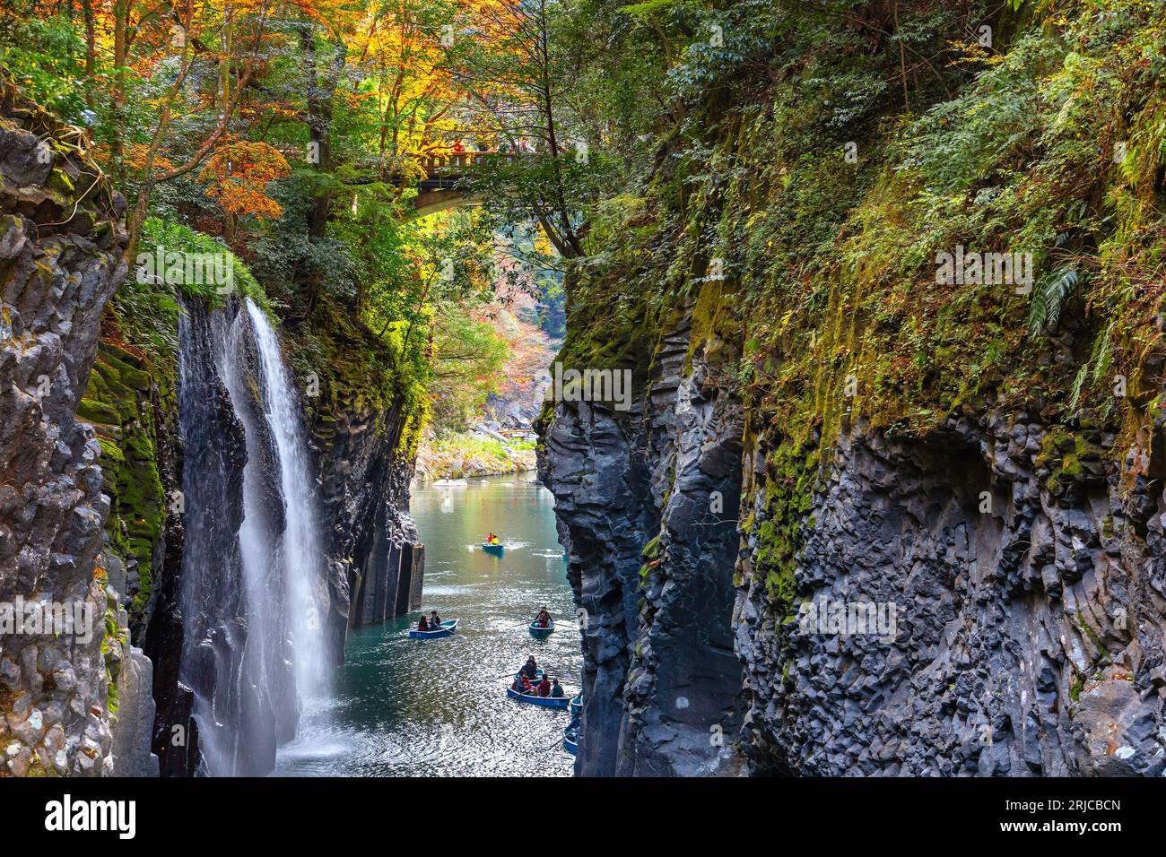 Miyazaki, Japan - Nov 24 2022: Takachiho Gorge is a narrow chasm cut ...