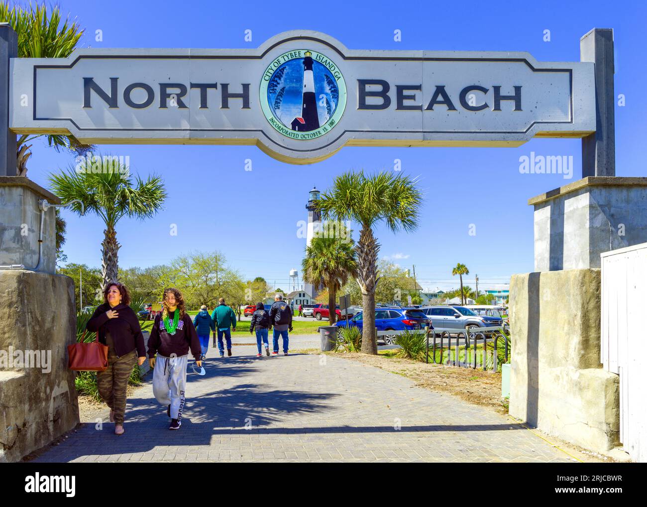 Tybee Island, North Beach Entrance Savannah,Georgia, United States of ...