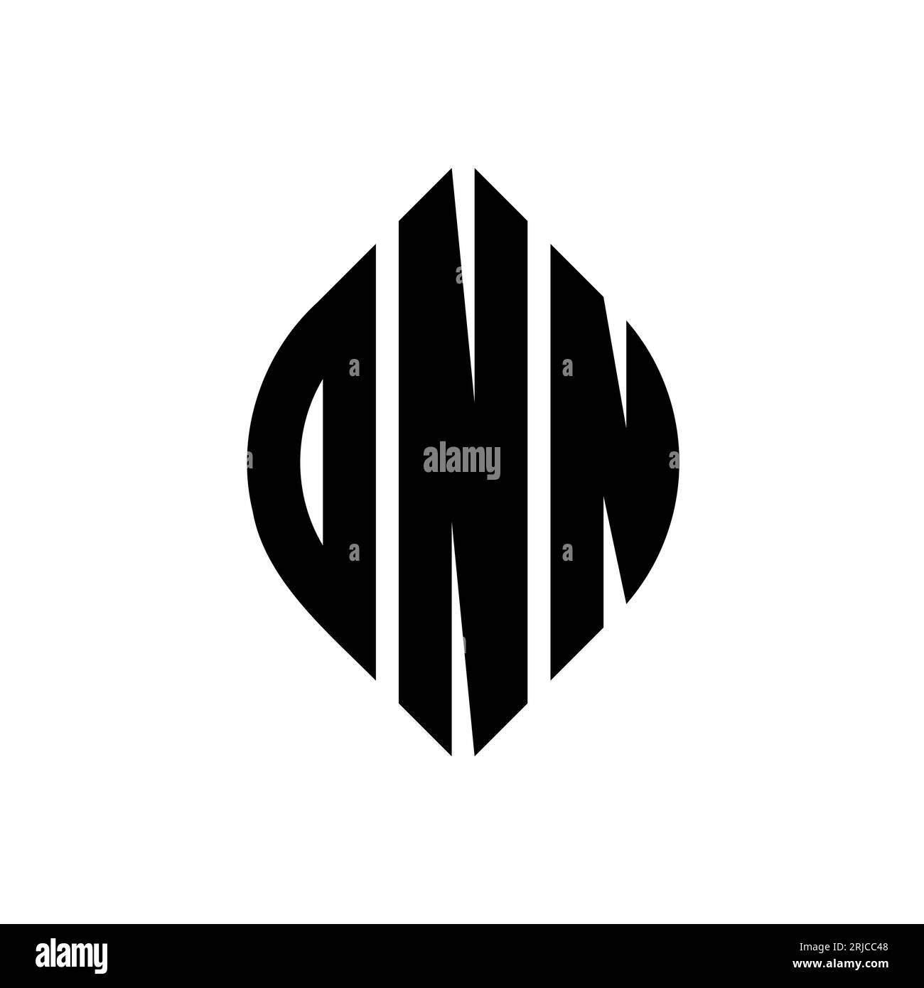 ONN circle letter logo design with circle and ellipse shape. ONN ...