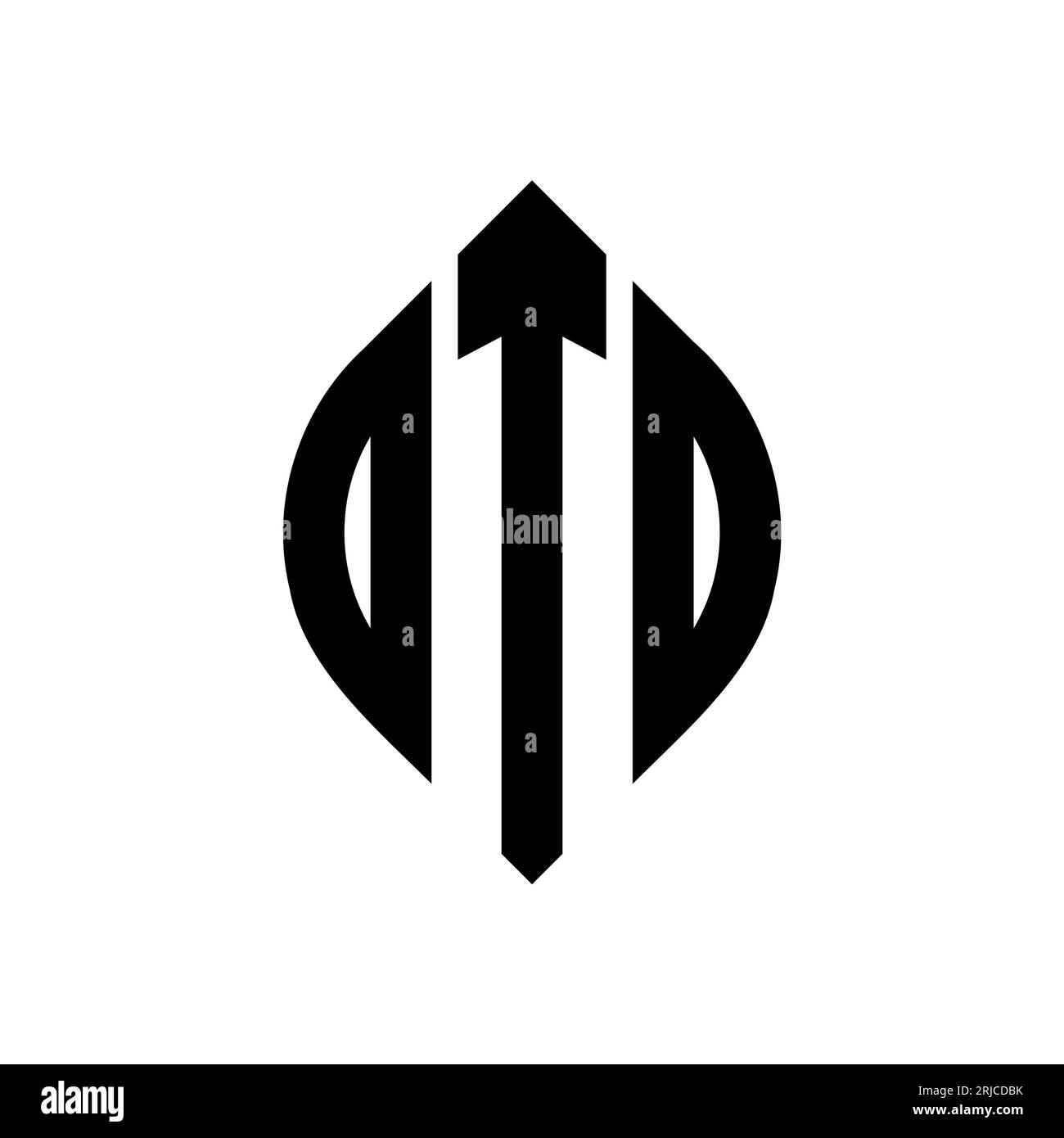 OTO circle letter logo design with circle and ellipse shape. OTO ...