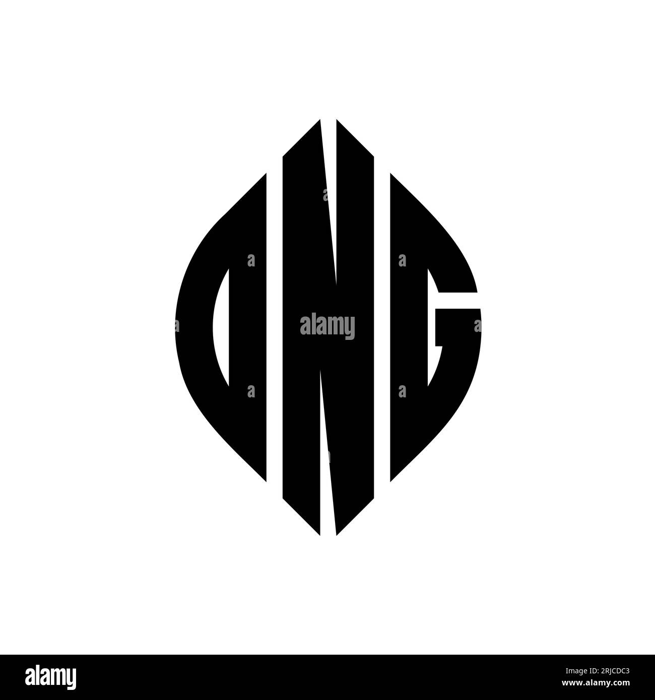 ONG circle letter logo design with circle and ellipse shape. ONG ...