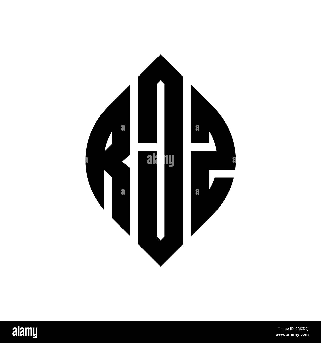 RJZ circle letter logo design with circle and ellipse shape. RJZ ...