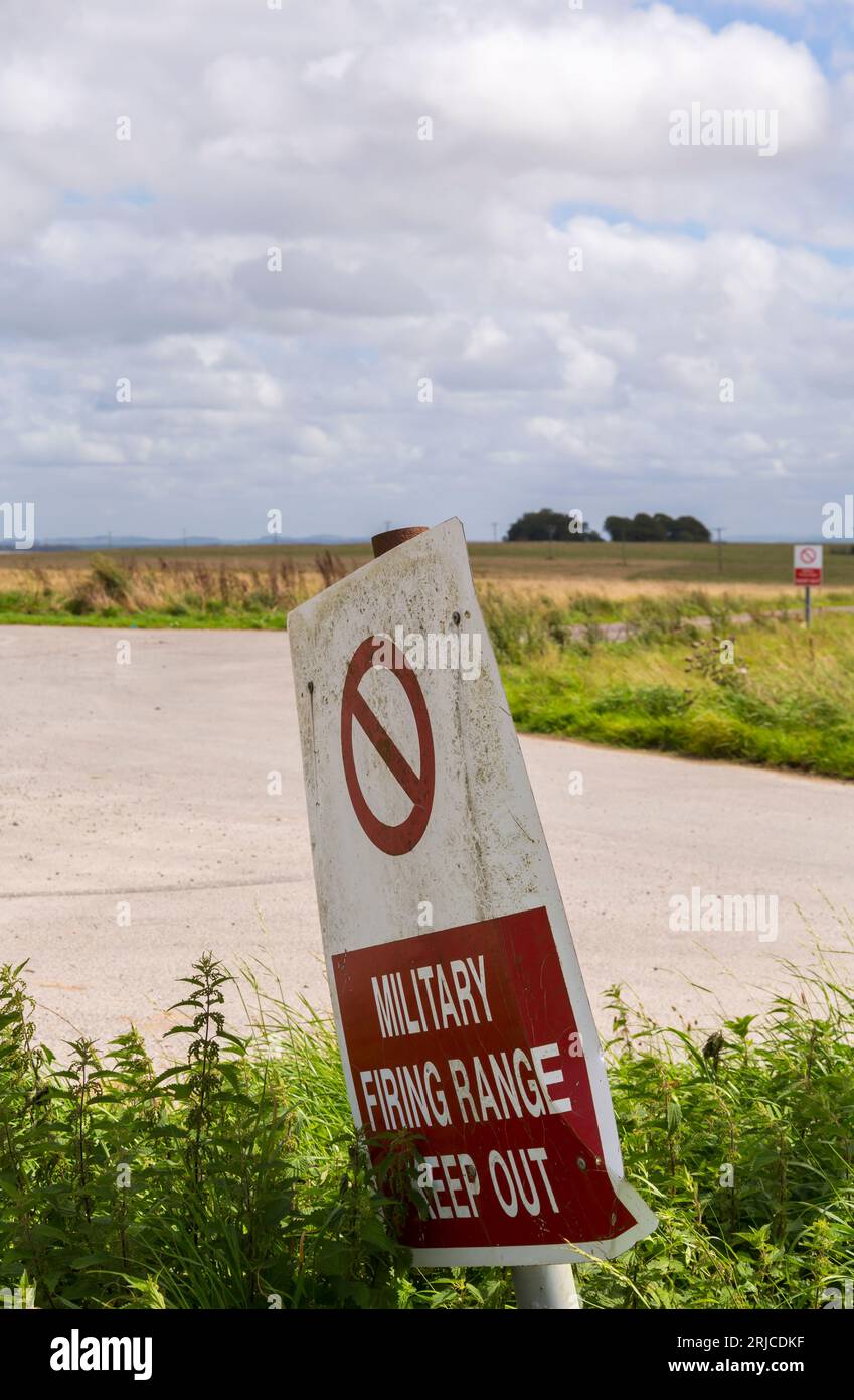 Military Firing Range Keep Out sign by New Zealand Farm Camp at ...