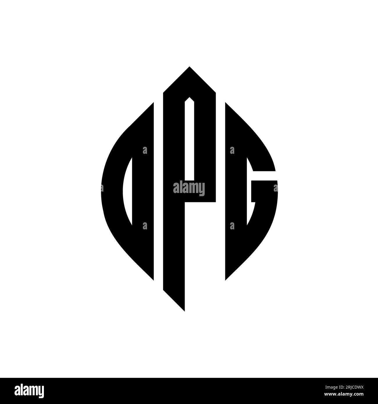 Opg Circle Letter Logo Design With Circle And Ellipse Shape Opg Ellipse Letters With