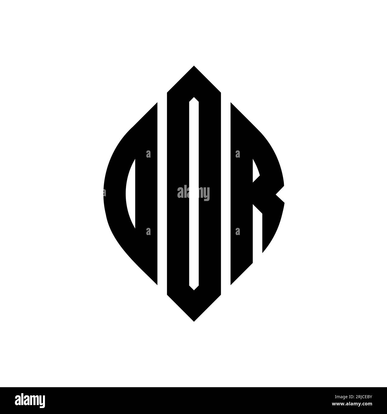 OOR circle letter logo design with circle and ellipse shape. OOR ...