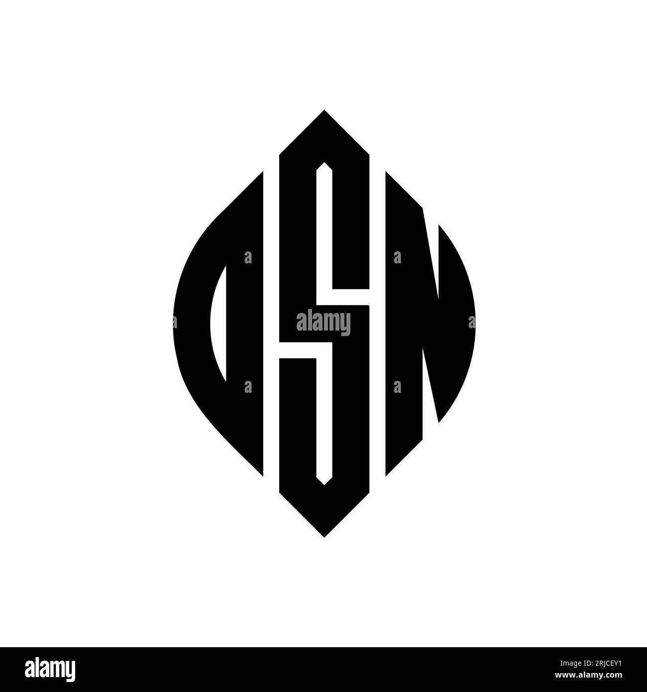 OSN circle letter logo design with circle and ellipse shape. OSN ...
