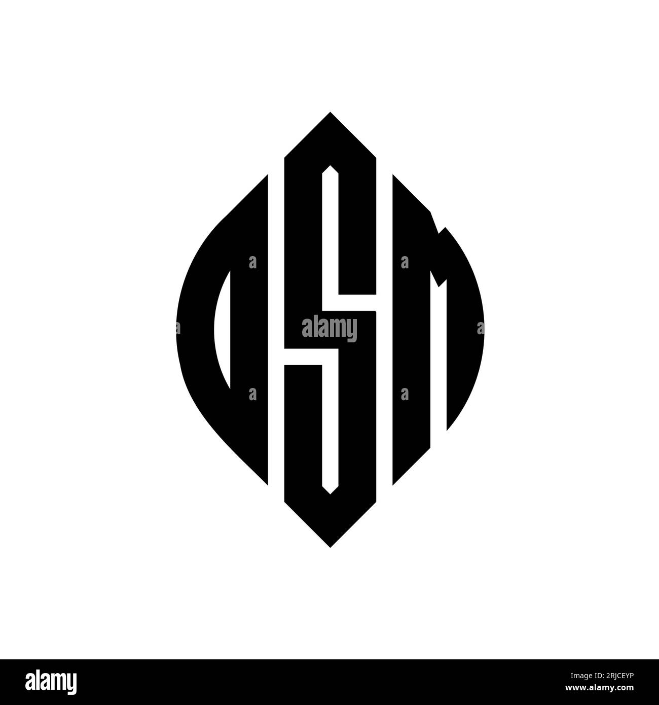 OSM circle letter logo design with circle and ellipse shape. OSM ...