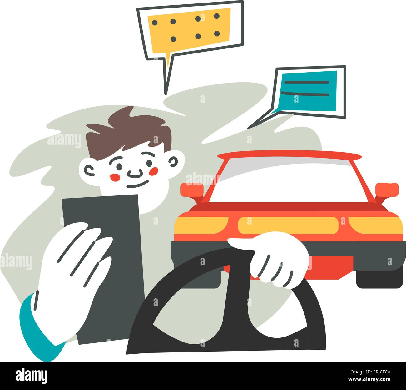 While driving distracted Stock Vector Images - Alamy