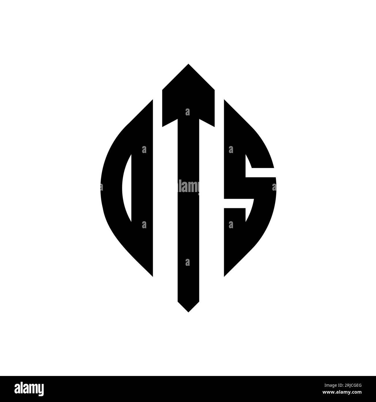 OTS circle letter logo design with circle and ellipse shape. OTS ...