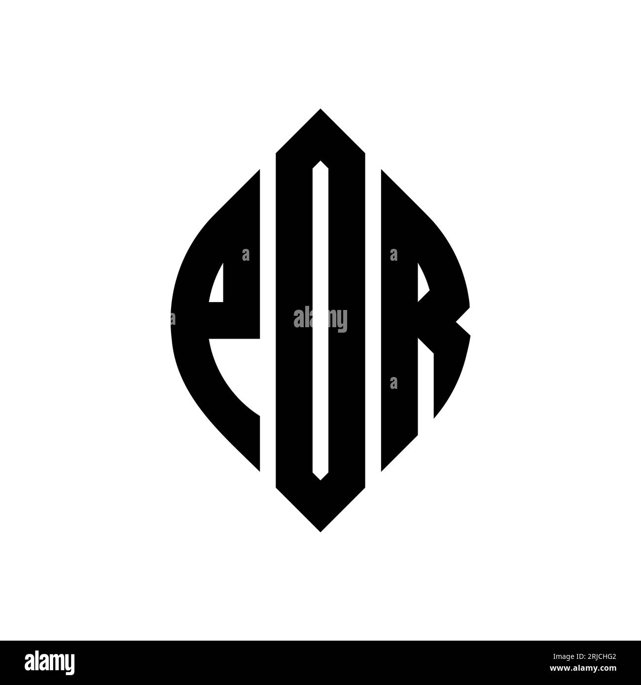 PDR circle letter logo design with circle and ellipse shape. PDR ...